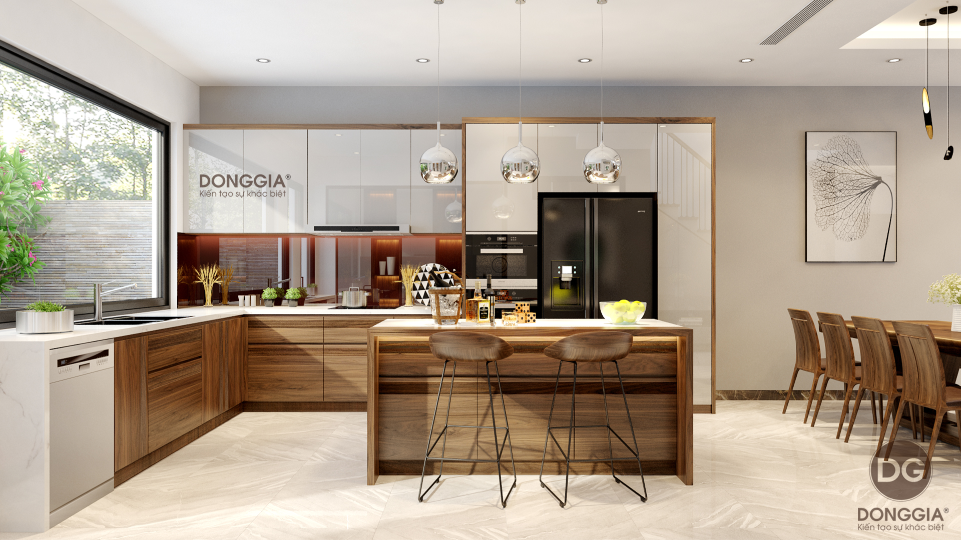 Các mẫu thiết kế nội thất phòng bếp hiện đại đẹp nhất 2019